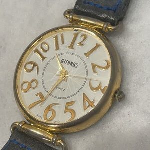 Gitano | Accessories | Vintage Gitano Watch With Braided Navy Band ...